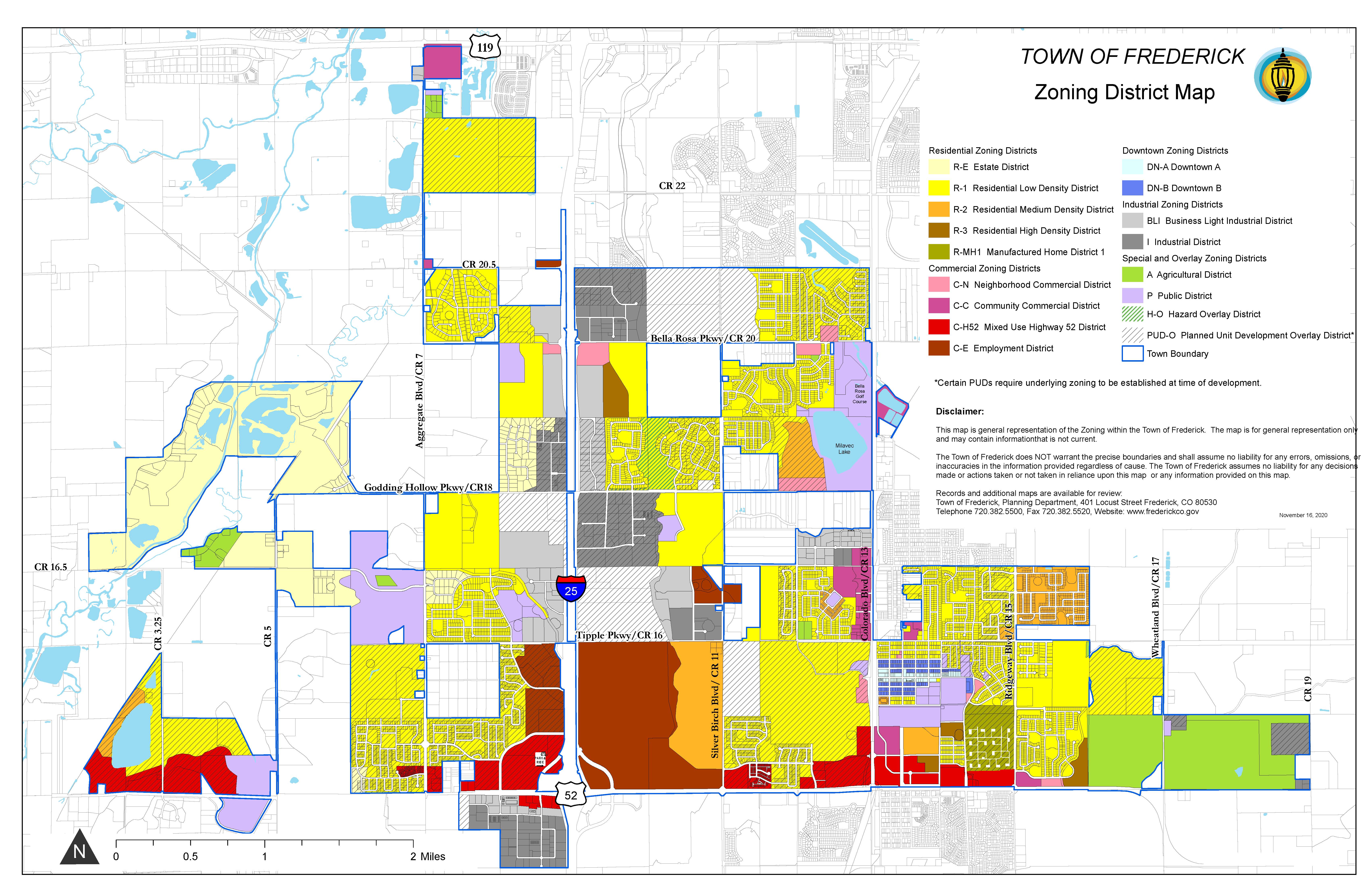 Mapa De Frederick, Colorado